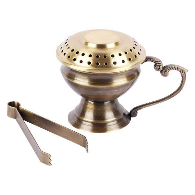 Ajmeri Aroma Dhuni or fumer With Tong (Set of 2) - KCC Gallery Store